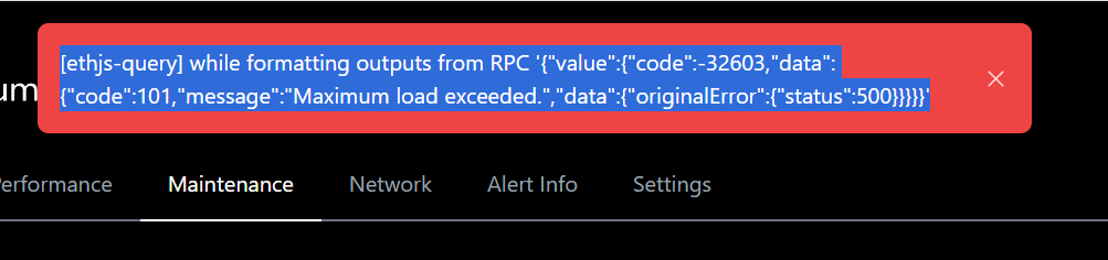 RPC transaction fails `Maximum load exceeded` · Issue #338 · shardeum/bug-reporting · GitHub
