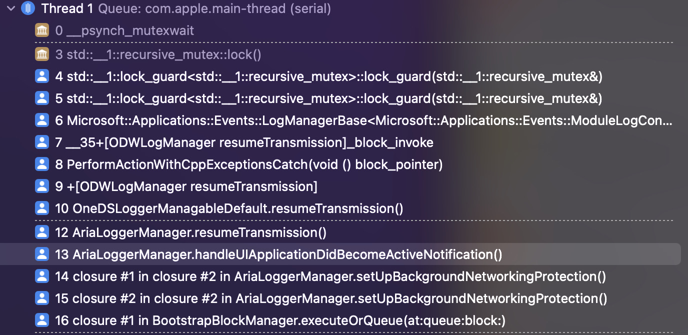 ResumeTransmission stuck on lock · Issue #1077 · microsoft/cpp_client_telemetry · GitHub