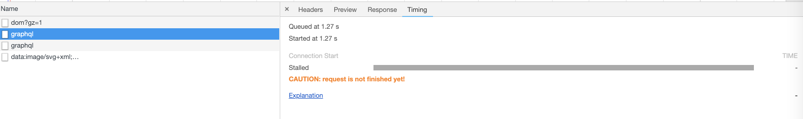 Browser hangs if one graphql mutation + 1 graphql query called at same time? · Issue #4353 ...