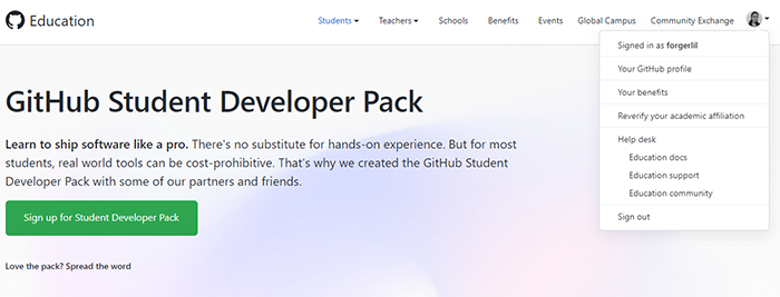 GitHub Student Pack not being bound to the account · community · Discussion #36002 · GitHub
