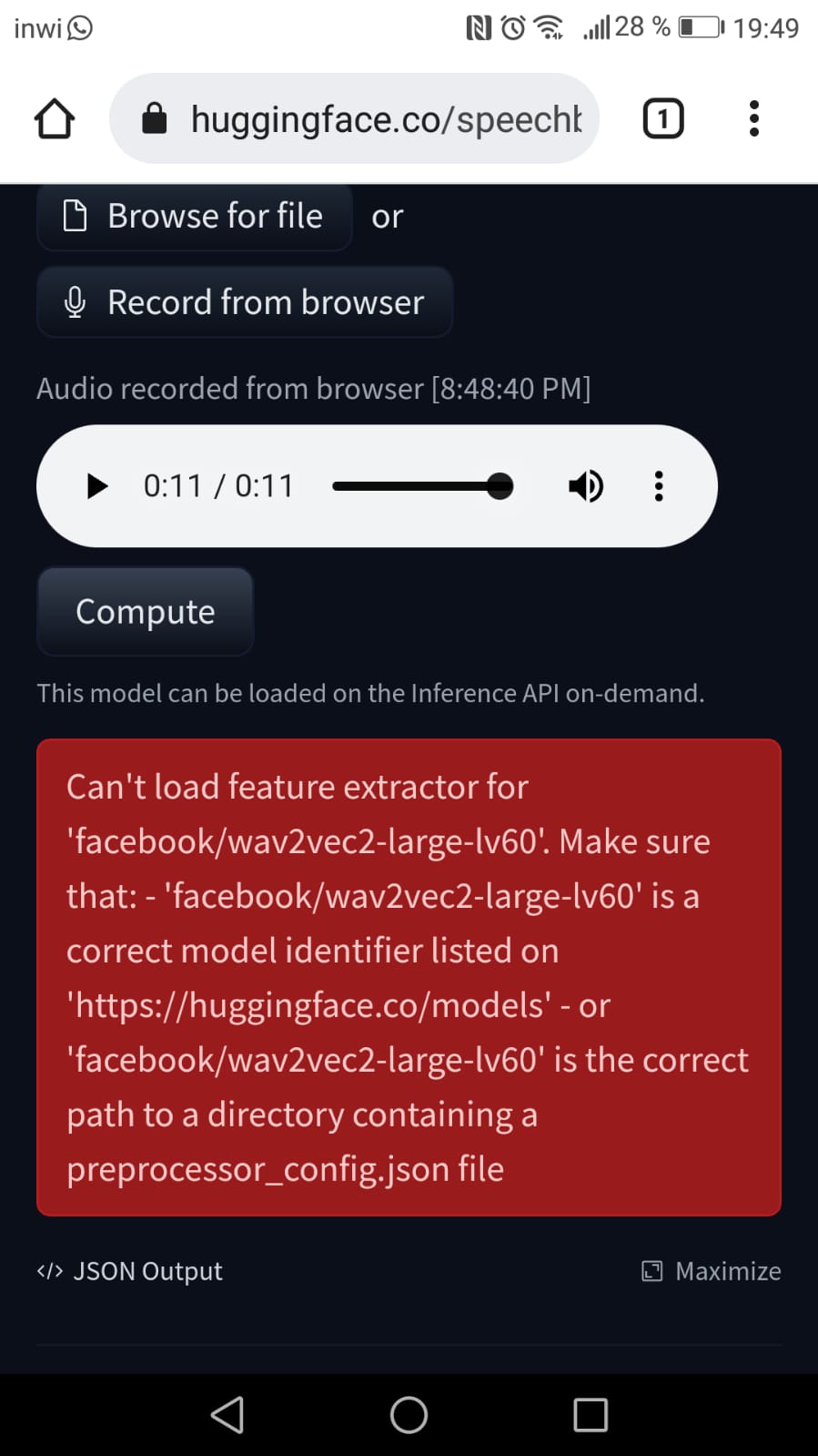 Error when loading the model on HuggingFace · Issue #1341 · speechbrain/speechbrain · GitHub