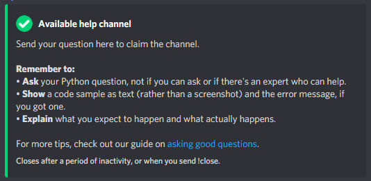 State claimer on help channels · Issue #2060 · python-discord/bot · GitHub