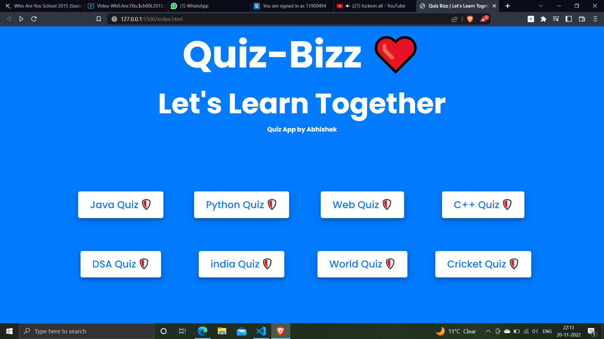 GitHub - itsabhishek01/Quiz-Application-with-Timer