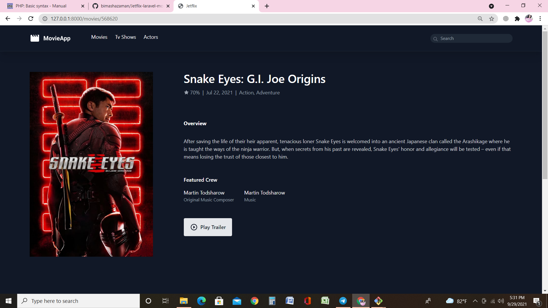GitHub - bimashazaman/Jetflix-laravel-movie-app
