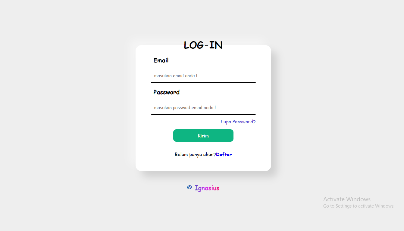GitHub - Ignasiussigit/FrontEnd-LogIn