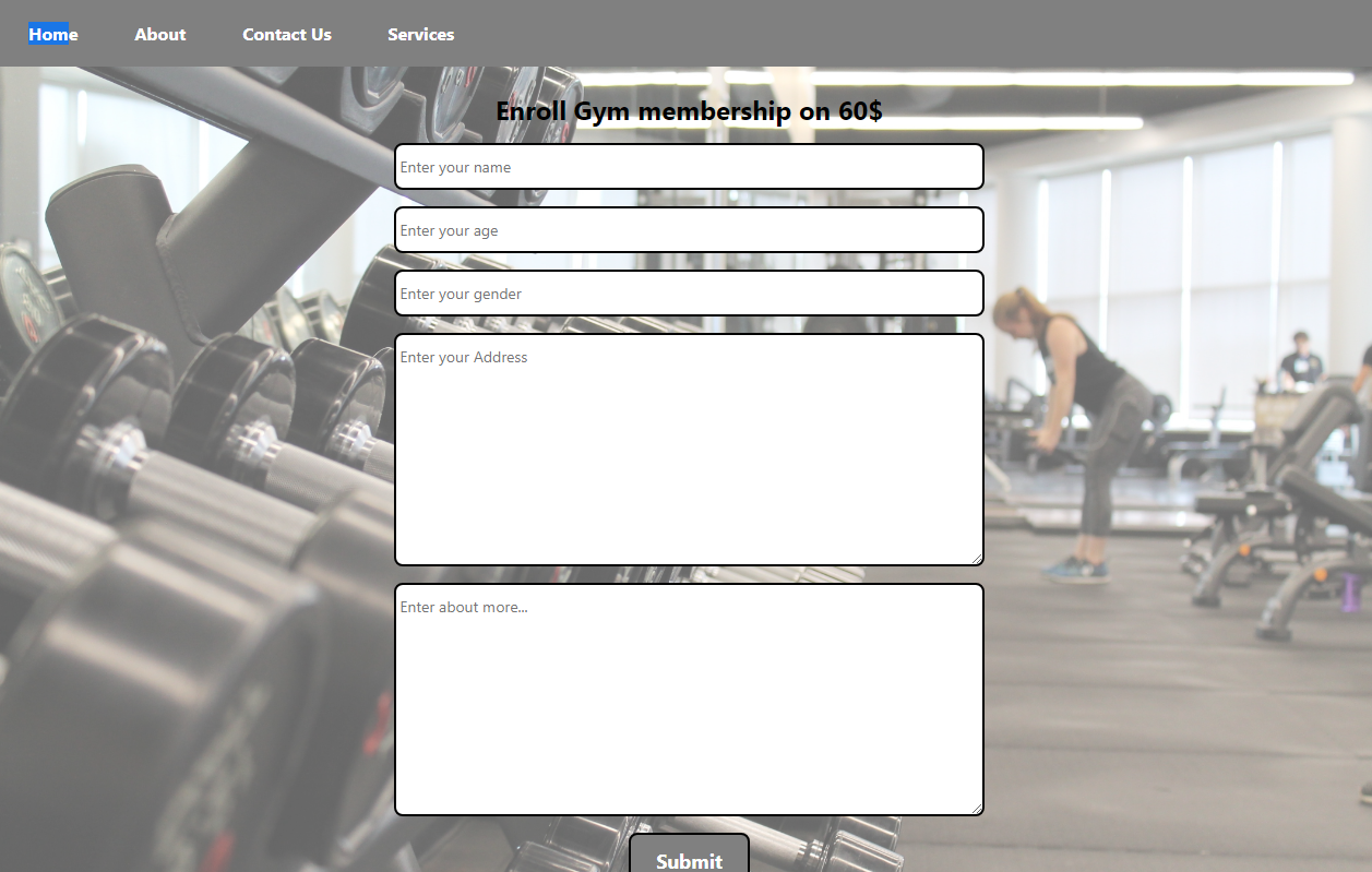GitHub - ManthanDarji/Gym-registration-Template: This is the simple Gym ...