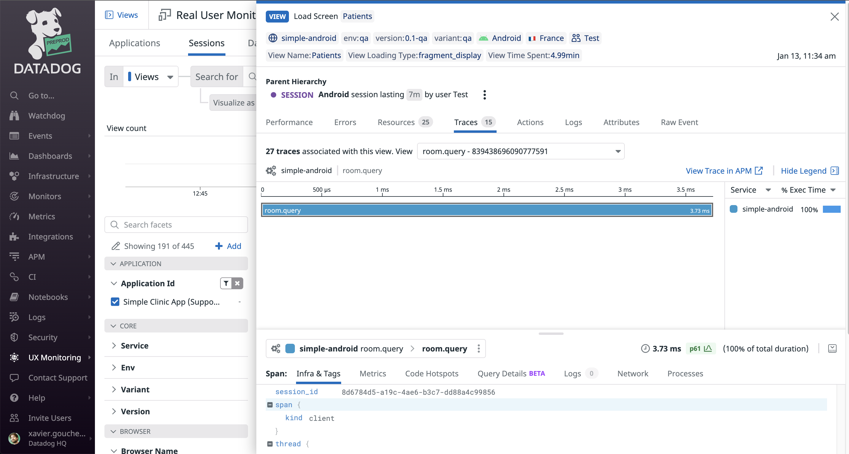 Invalid application ID and session ID when reporting traces · Issue #811 · DataDog/dd-sdk ...