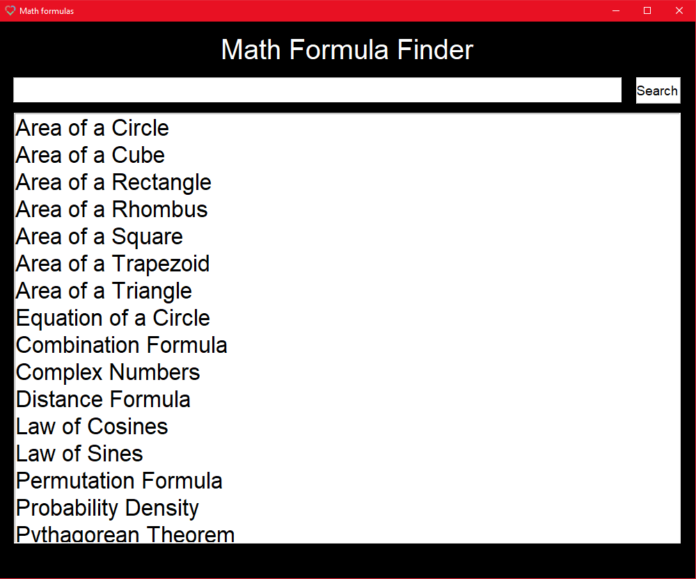 GitHub - agoel11/Math-Forumla-GUI: This a is a GUI that can help you ...