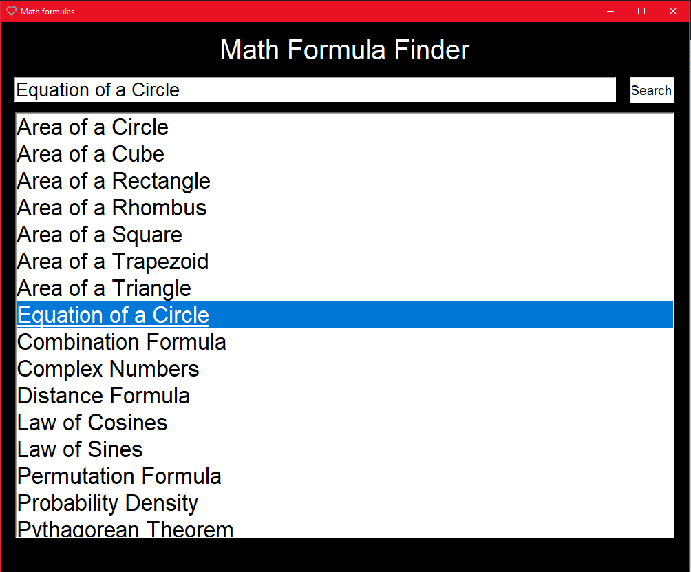 GitHub - agoel11/Math-Forumla-GUI: This a is a GUI that can help you ...