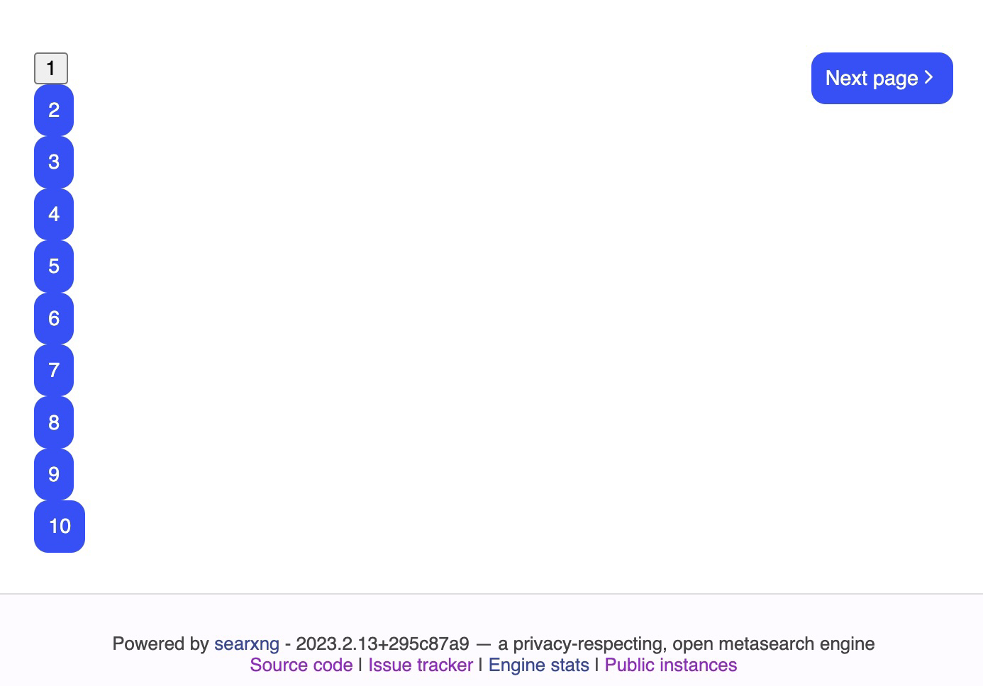 Pagination numbers appear vertically · Issue #2194 · searxng/searxng · GitHub
