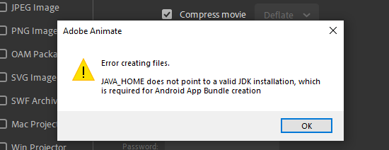 In Generating .aab Android App bundle, I keep getting the following Error. JAVA_HOME does not ...