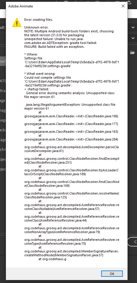 In Generating .aab Android App bundle, I keep getting the following Error. JAVA_HOME does not ...