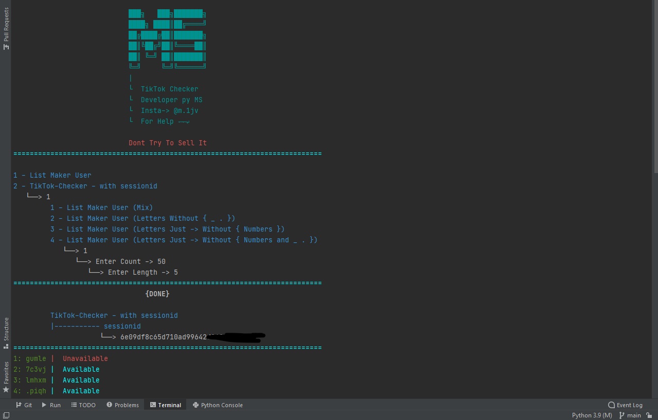 GitHub - 1l6f/TikTok_Checker: checks usernames available for TikTok