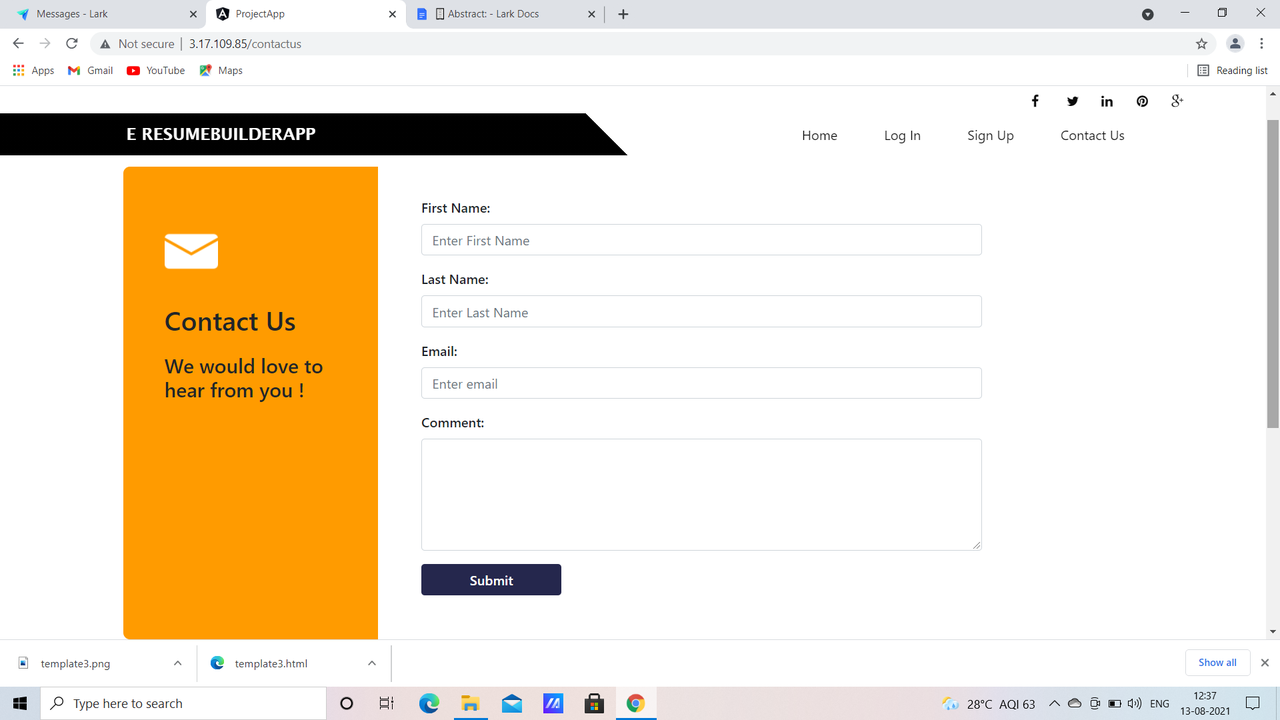 GitHub - sinan14/resume-builder