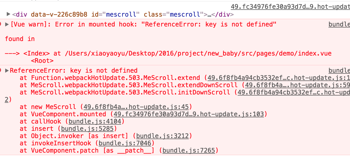vue 2 中使用，控制台报错Cannot set property 'MeScroll' of undefined · Issue #56 · mescroll/mescroll · GitHub