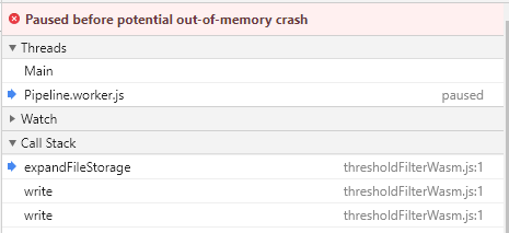 Webworker results chrome out-of-memory crash · Issue #245 ...