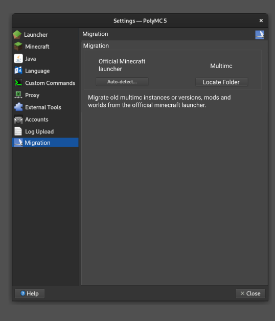 Migration prompt on first launch wizard · Issue #41 · PolyMC/PolyMC · GitHub