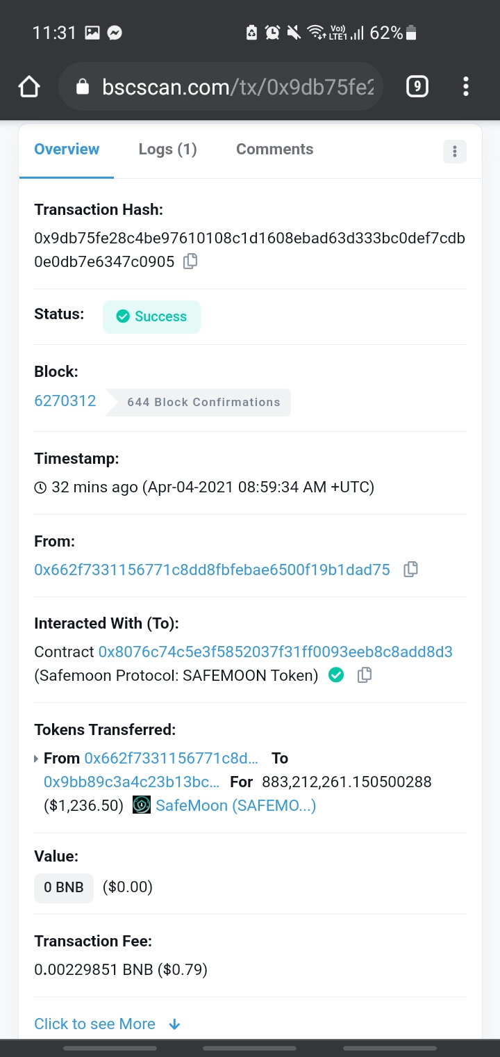 My stolen Safemoon coins are in this wallet. Can anyone help. I find it hard to believe that ...