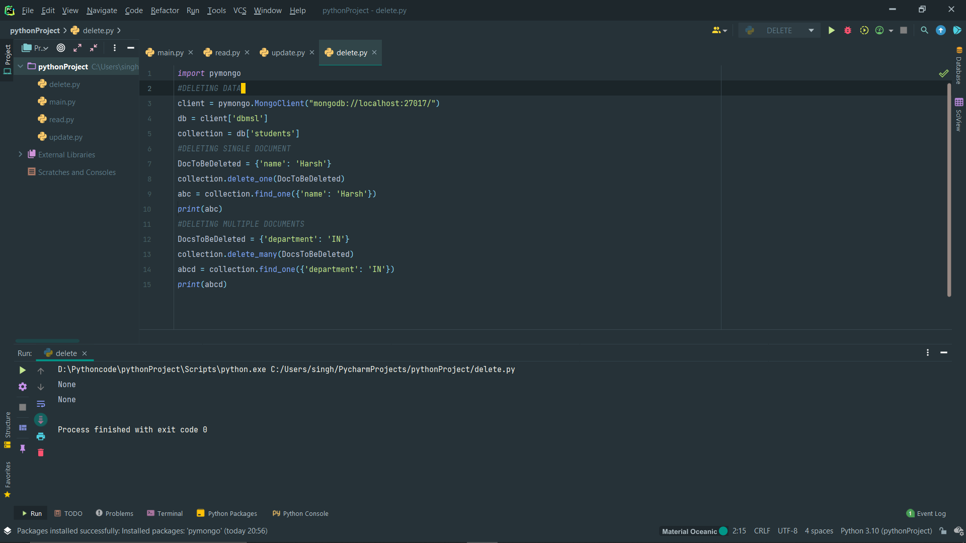 MongoDB With Python