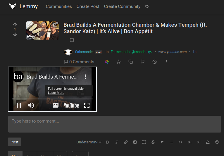 Improved video embeds for the browser · Issue #926 · LemmyNet/lemmy-ui · GitHub
