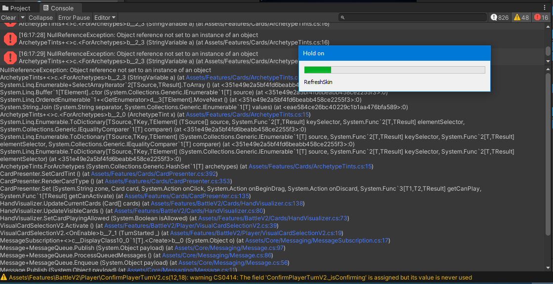 8 errors on master that prevent the cards from appearing in a hand · Issue #4225 · EnigmaDragons ...