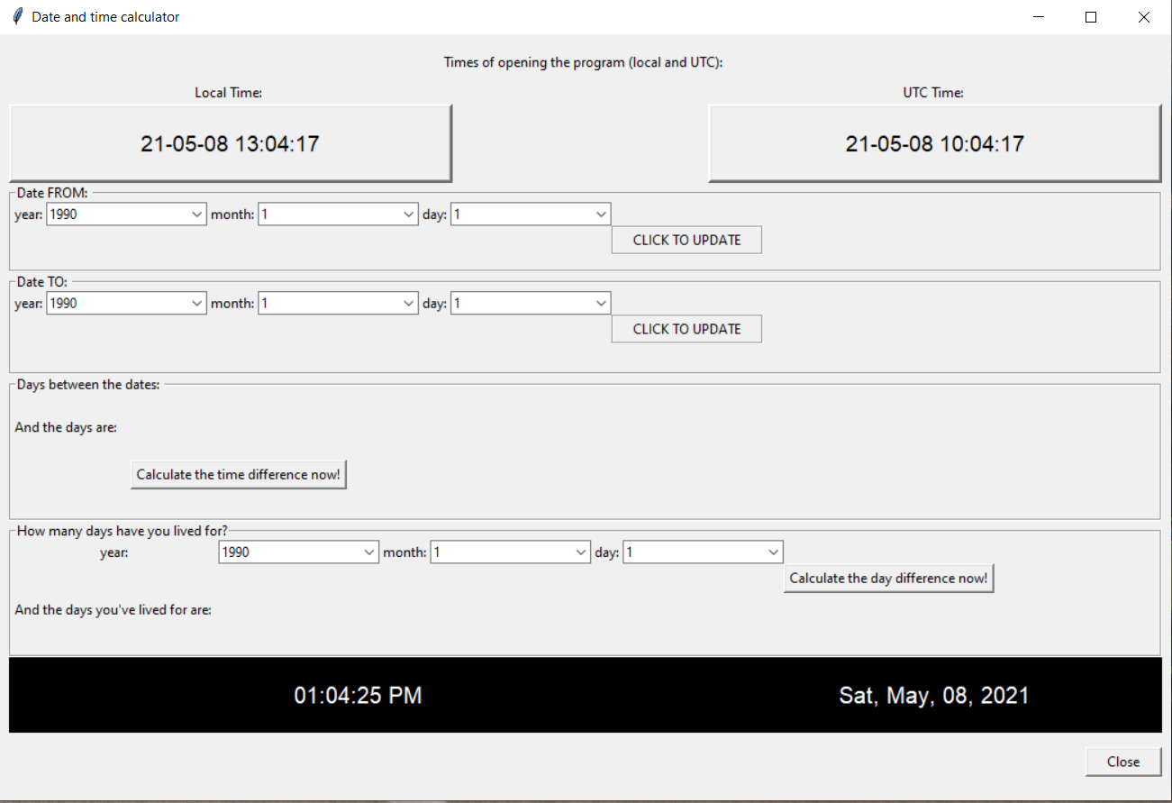 GitHub - rstefanov321/Day_Calculator_GUI: A GUI allowing the user to ...