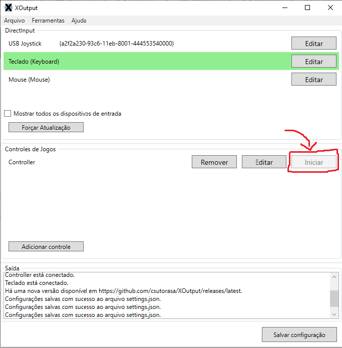 Start button is inactive · Issue #320 · csutorasa/XOutput · GitHub