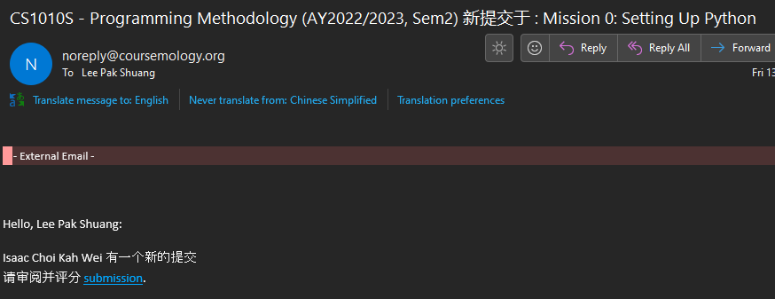 Submission email received in wrong language · Issue #5622 · Coursemology/coursemology2 · GitHub