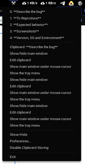 Multiple commands in tray menu · Issue #1175 · hluk/CopyQ · GitHub