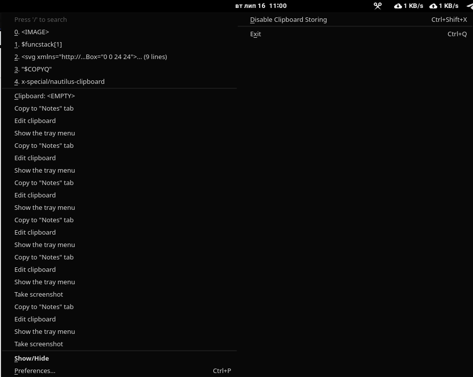 Multiple commands in tray menu · Issue #1175 · hluk/CopyQ · GitHub