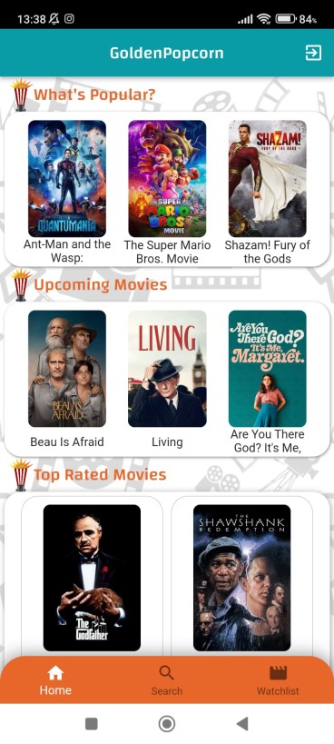 GitHub - erkutanildinc/FlutterMovieApp-GoldenPopcorn