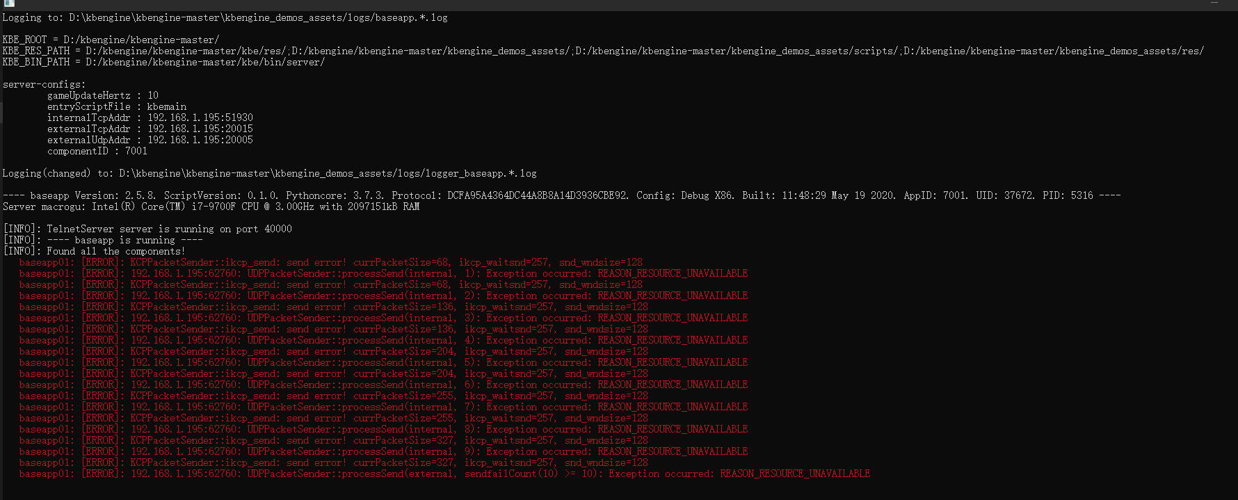 baseapp 报错，在运行ue4 demo 的时候 · Issue #1298 · kbengine/kbengine · GitHub