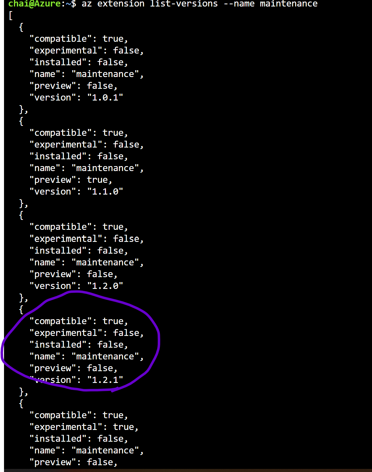 Missing history info on maintenance extension version 1.2.1 · Issue #4550 · Azure/azure-cli ...