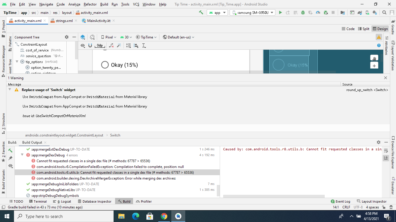 Android Basics: xml-layouts · Issue #116 · google-developer-training/android-basics-kotlin-tip ...