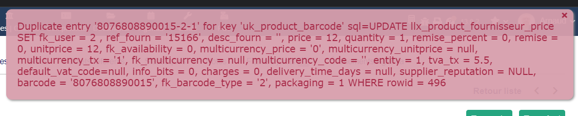Same EAN can not be used from 2 diffrent provider · Issue #17550 · Dolibarr/dolibarr · GitHub