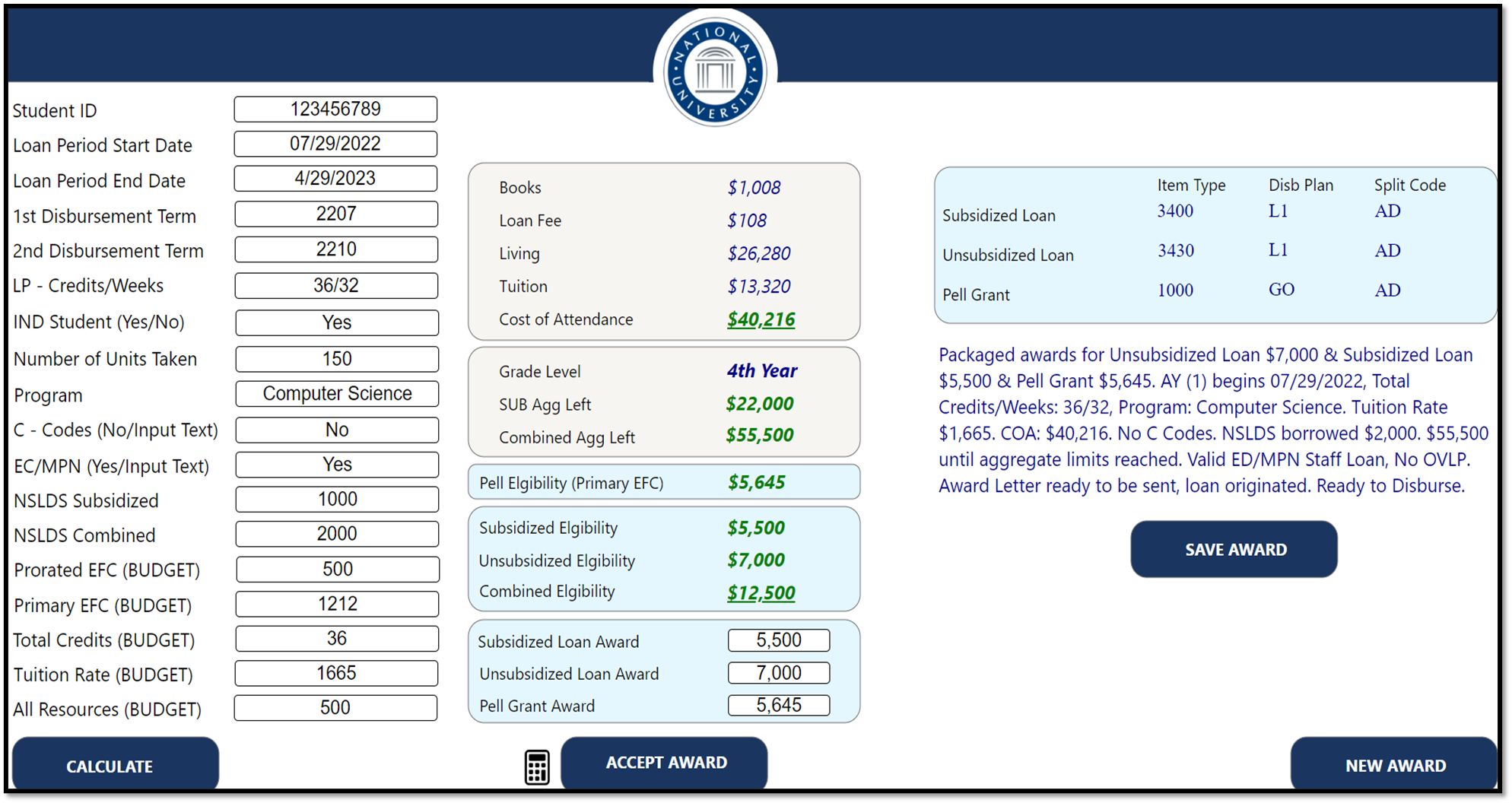 GitHub - mcaffarelli/Financial-Aid-Calculator