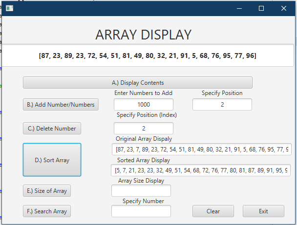 Github Mcaffarelliarray Display Gui