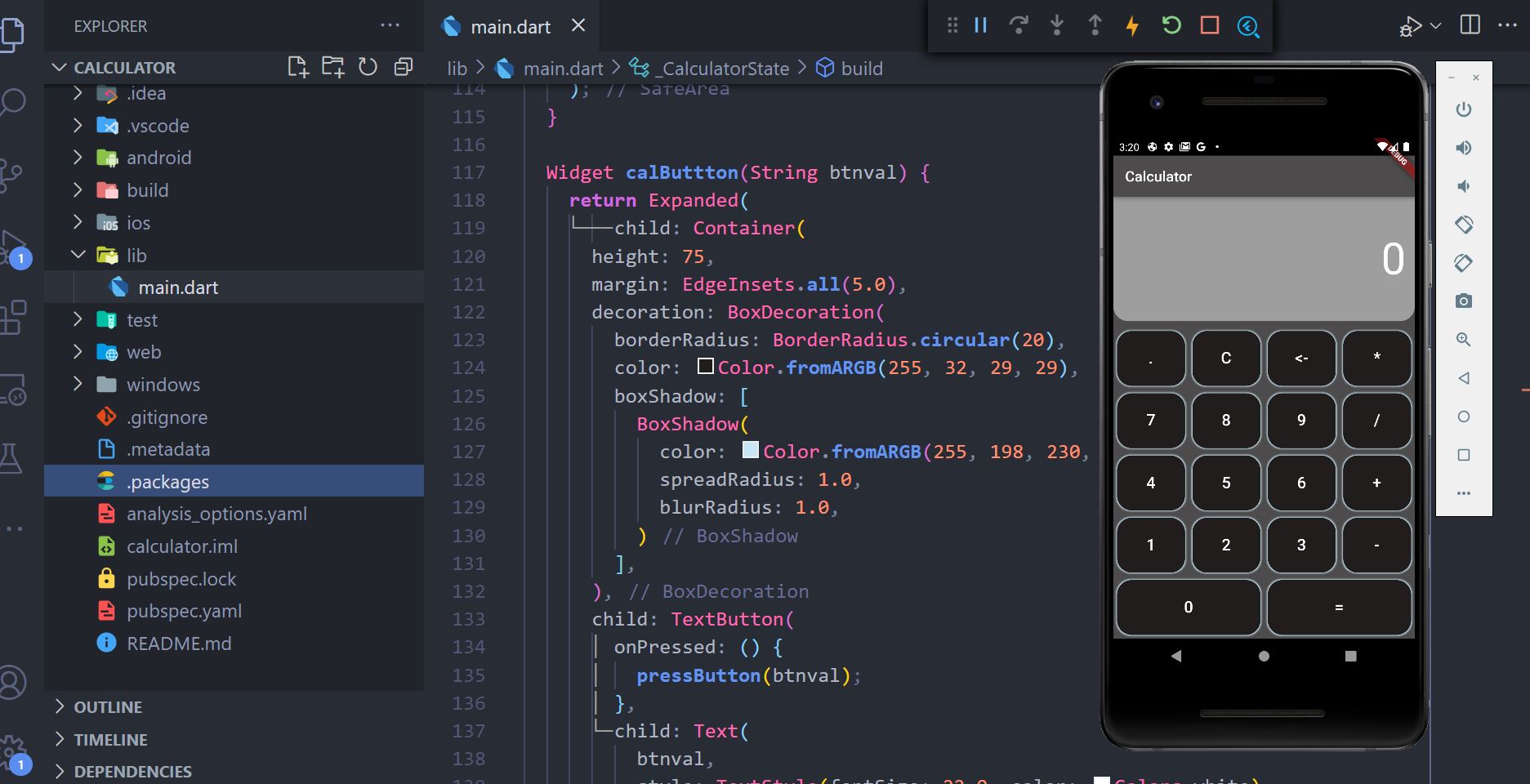 GitHub - arthit666/Flutter-Calculator