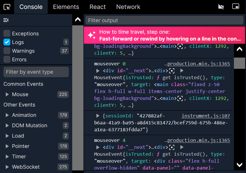 padding right added to console scroll area by anikdhabal · Pull Request #8821 · replayio ...
