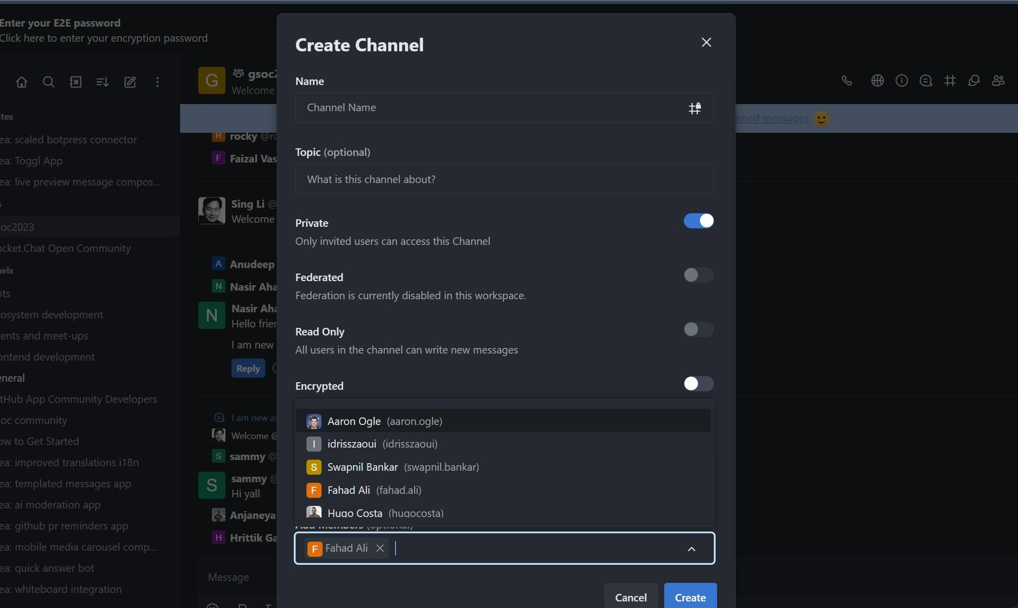 Invite or Add User input field of create team and discussion not behave properly. · Issue #28919 ...