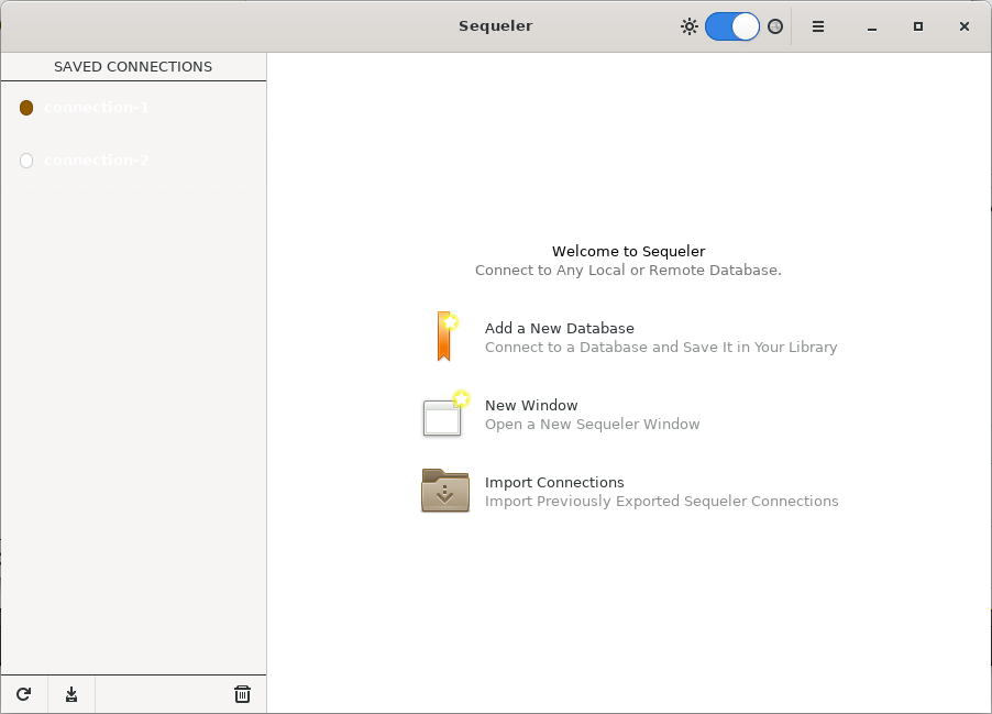 Saved connections are invisible. · Issue #230 · ellie-commons/sequeler · GitHub