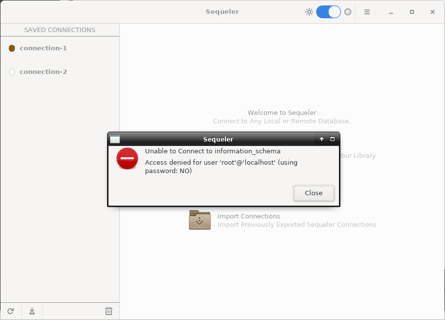 Saved connections are invisible. · Issue #230 · ellie-commons/sequeler · GitHub