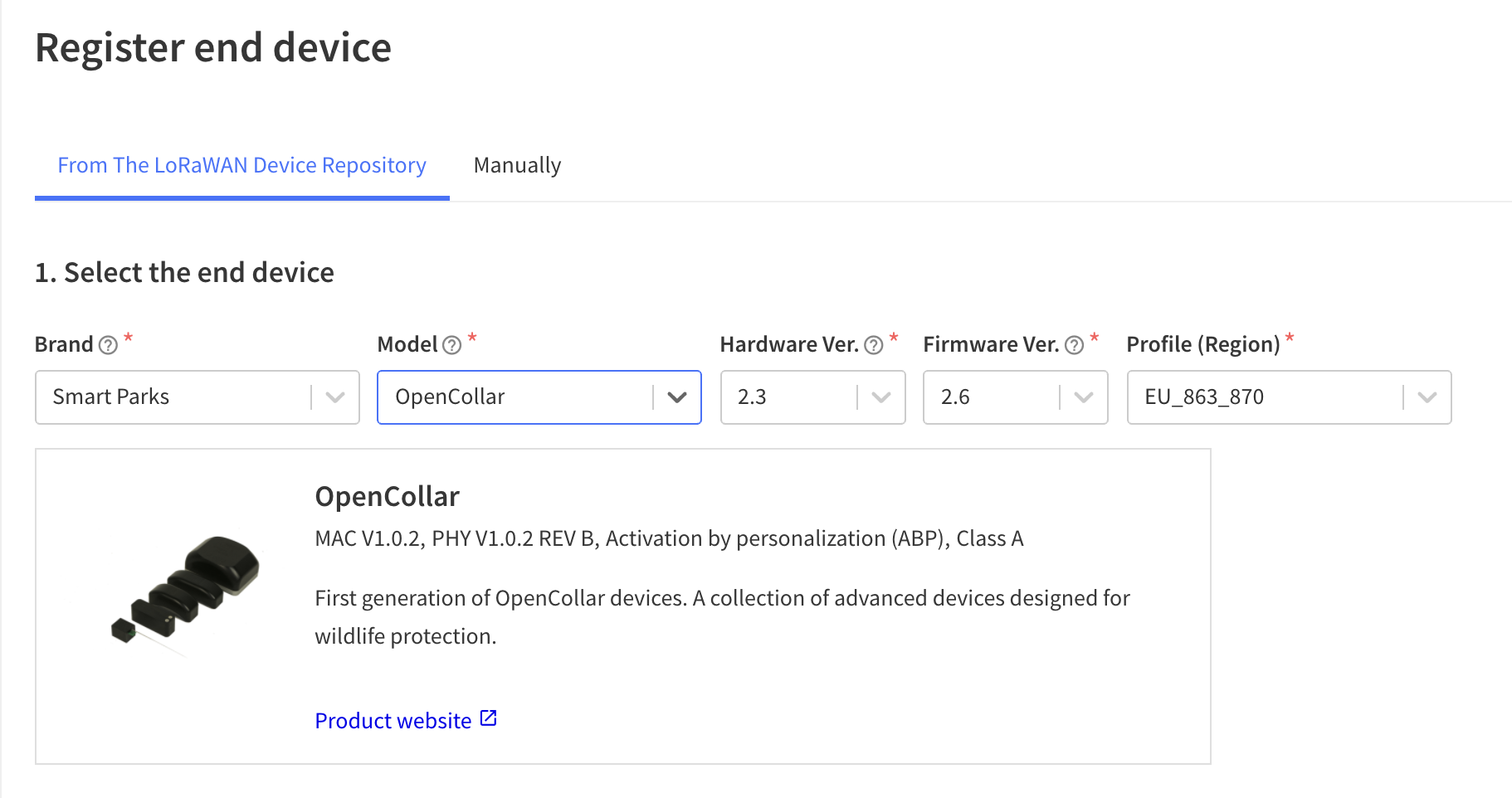 Added device does not show up in console as an option · Issue #256 · TheThingsNetwork/lorawan ...
