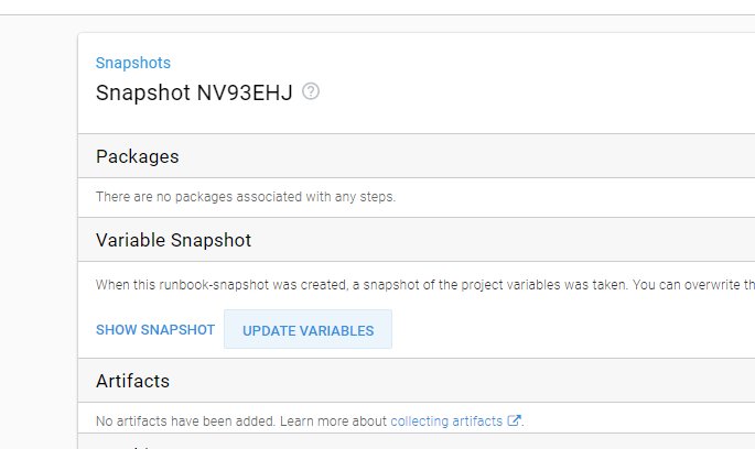Adding ability to update variable snapshots for Runbooks · Issue #5992 · OctopusDeploy/Issues ...