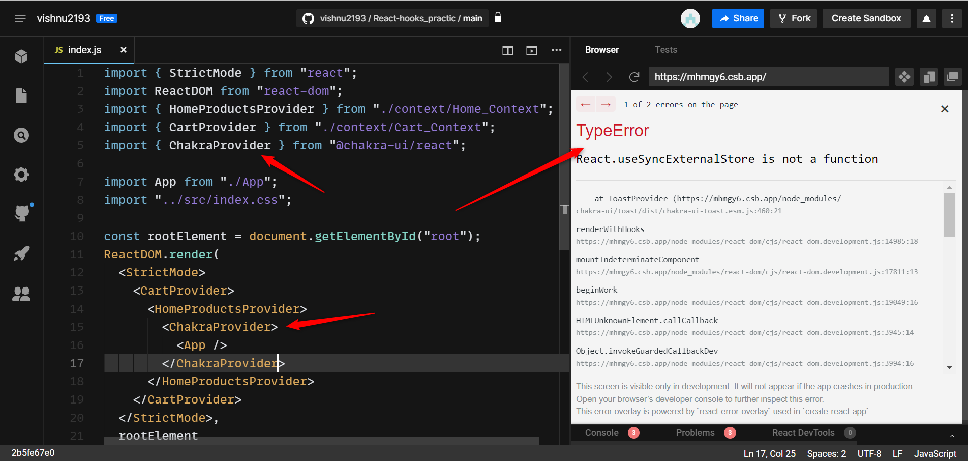 Error when I wrap ChakraProvider in root file(Index.js) · chakra-ui ...