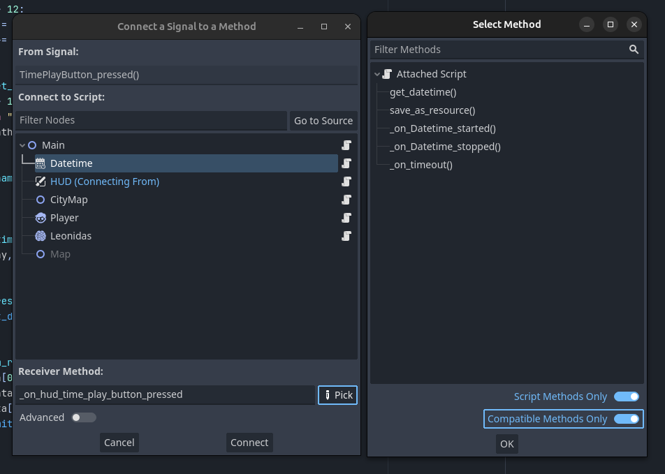 Add Signal Keyword In Front Of Functions Designed To Be Connected By Signal With Gdscript 