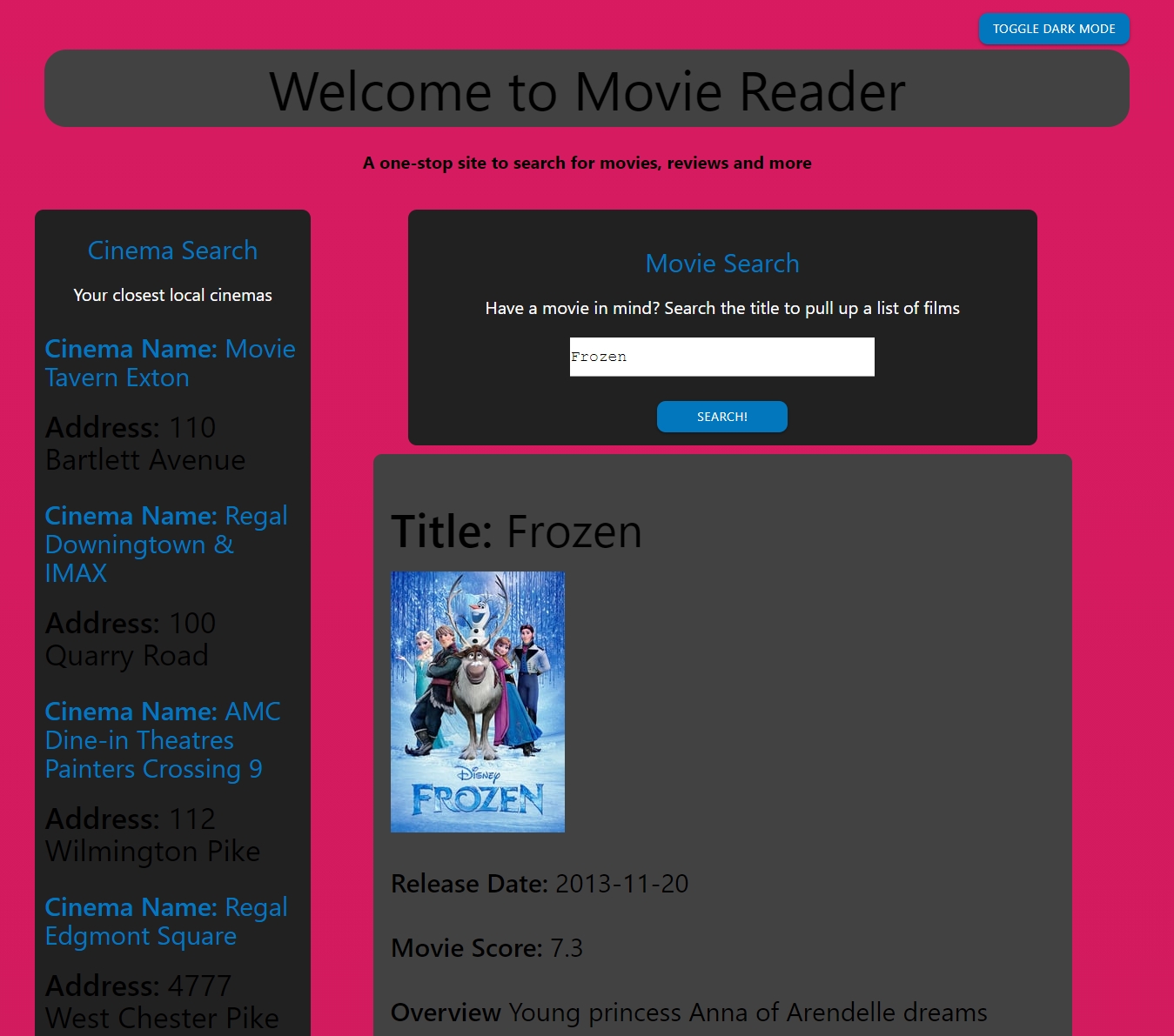 GitHub - lapshaffer/MovieReaderProject: This project is a collaboration between Lisa Shaffer ...