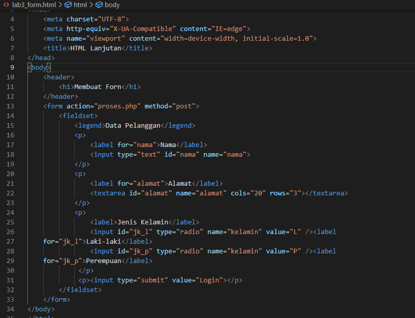 GitHub - NisaMadani/Lab3Web