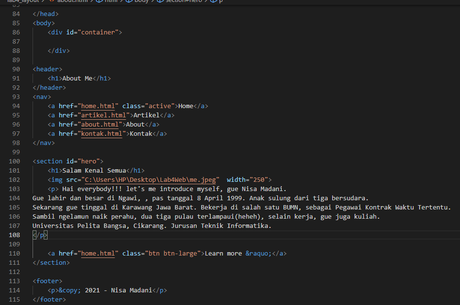 GitHub - NisaMadani/Lab4Web
