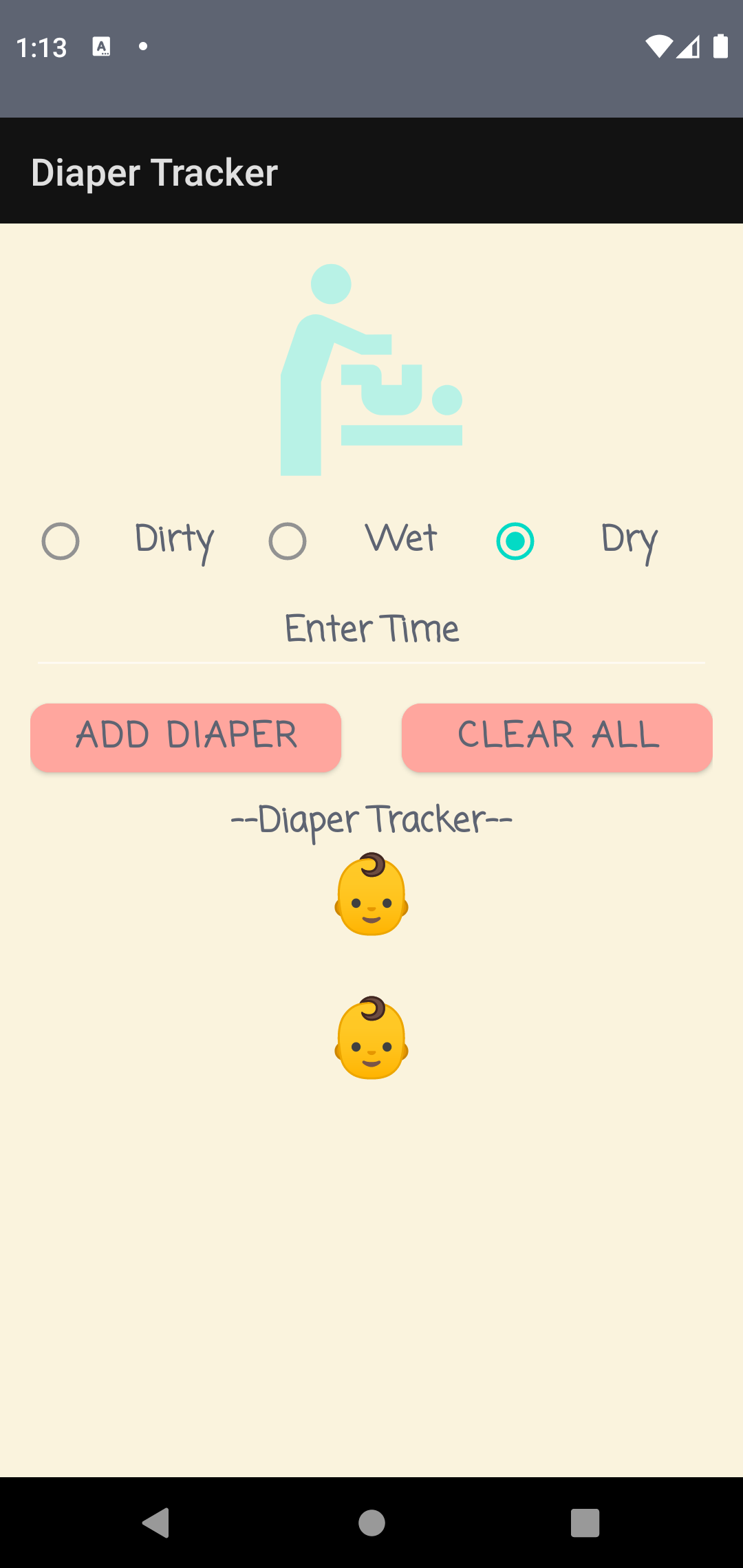 GitHub - wasif-izar/Diaper-Tracker-App: A basic diaper tracker app